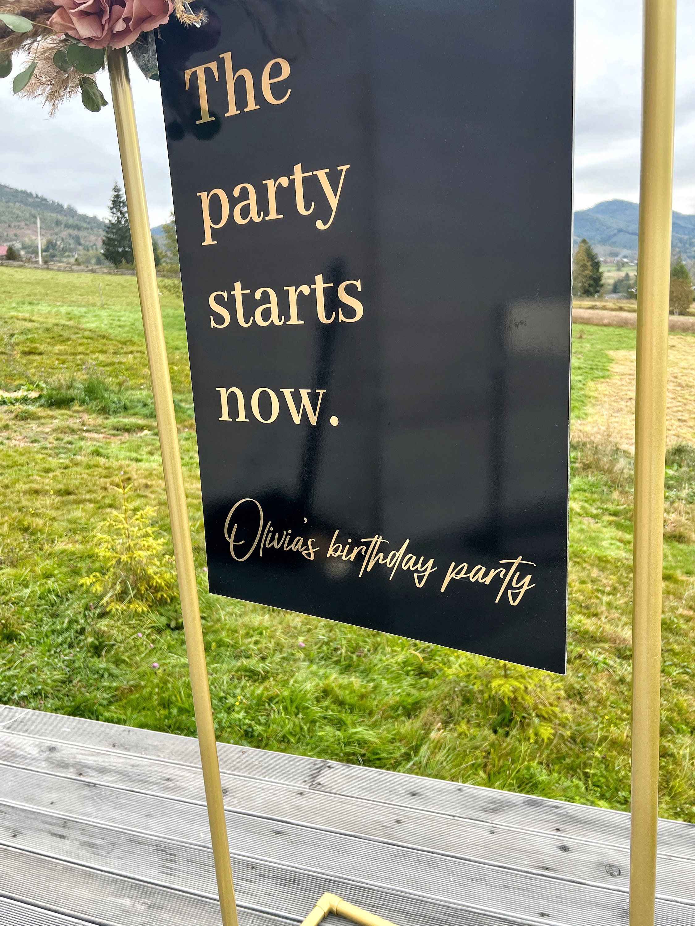 Welcome Sign for Engagement Party With Stand, Party Entrance Signs ...