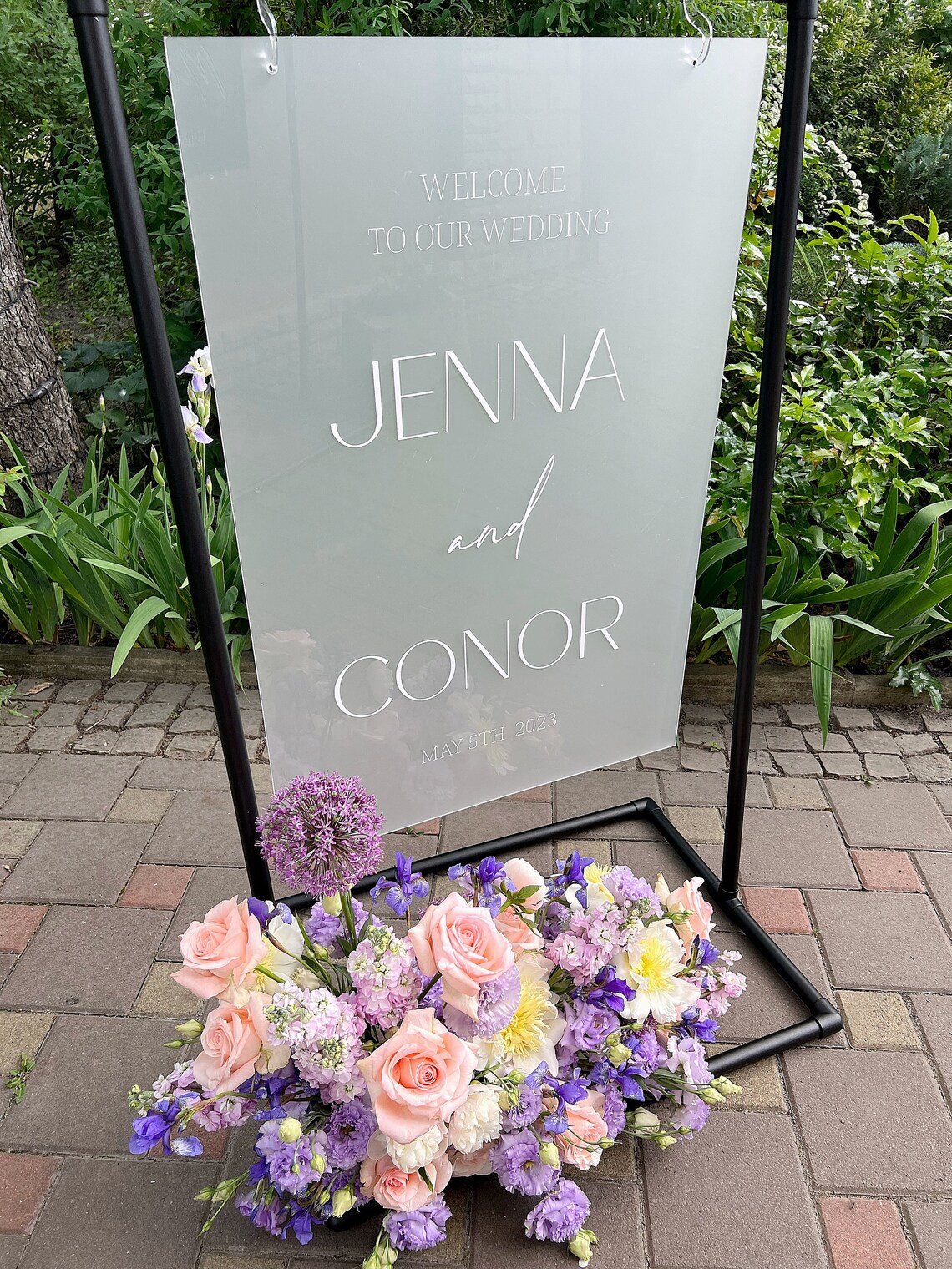 Wedding Welcome Stand, Black Metal Stand, Wedding Bar Stand, Wedding ...