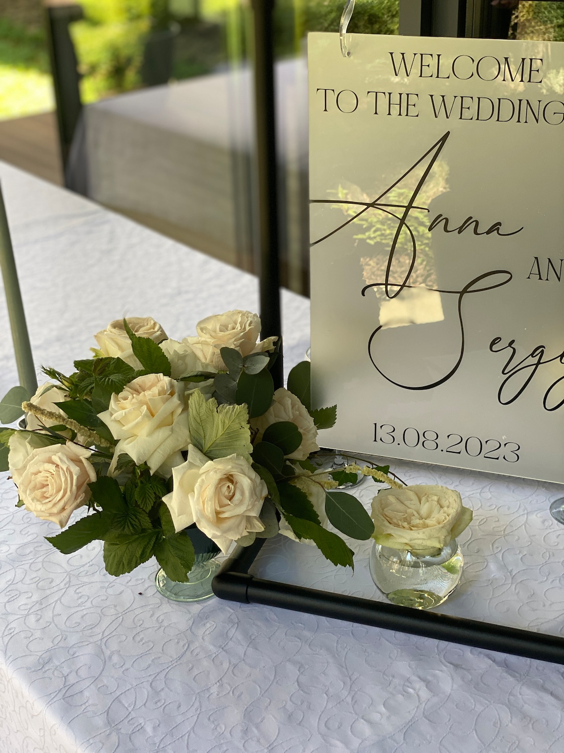 Wedding Table Stand for Acrylic Signs, Wedding Sign Holder, Wedding Bar ...
