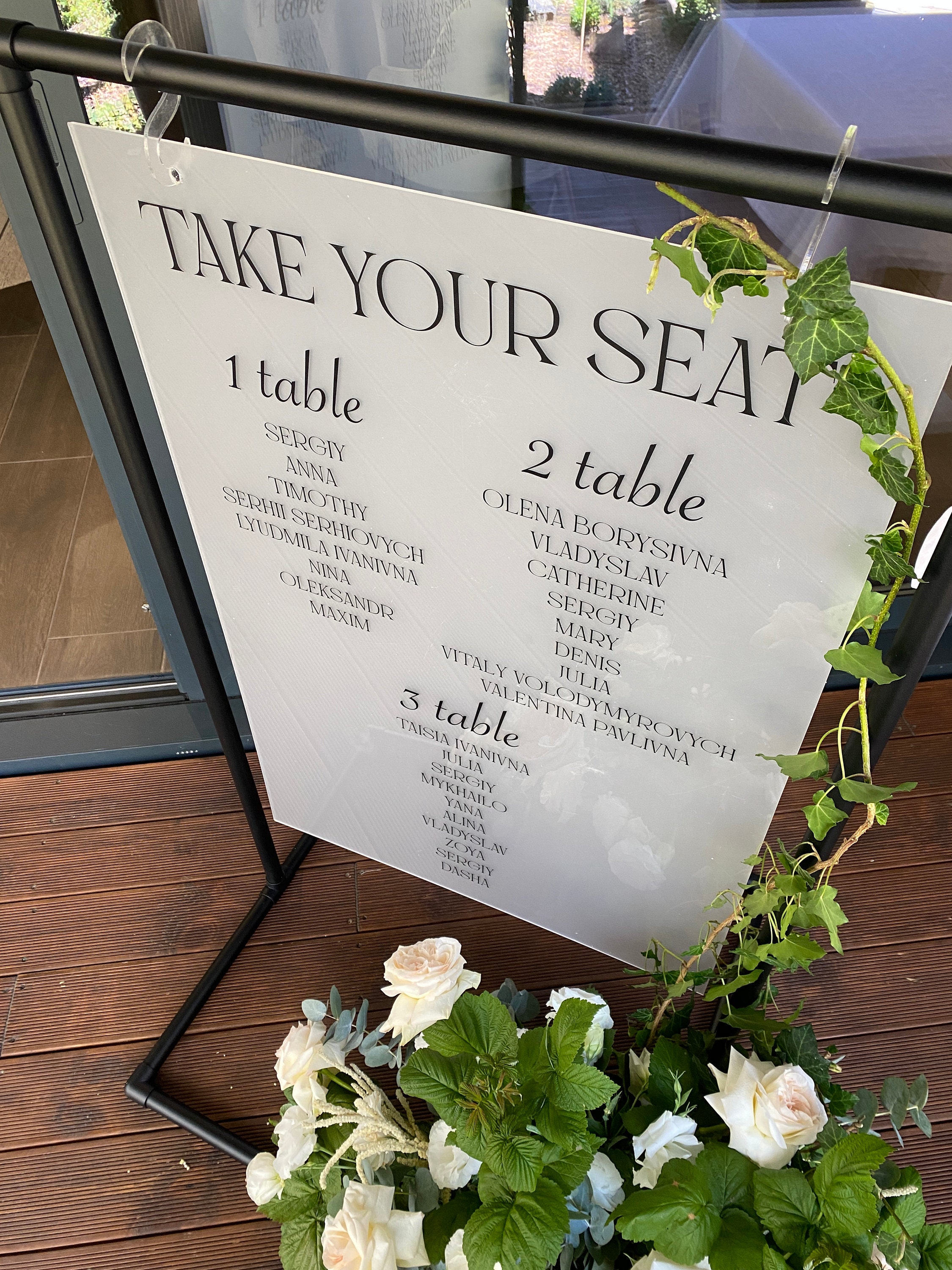 Wedding Table Stand for Acrylic Signs, Wedding Sign Holder, Wedding Bar ...