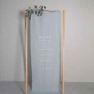 Custom Linen Signs for Engagement Parties, Fabric Wedding Decor ...