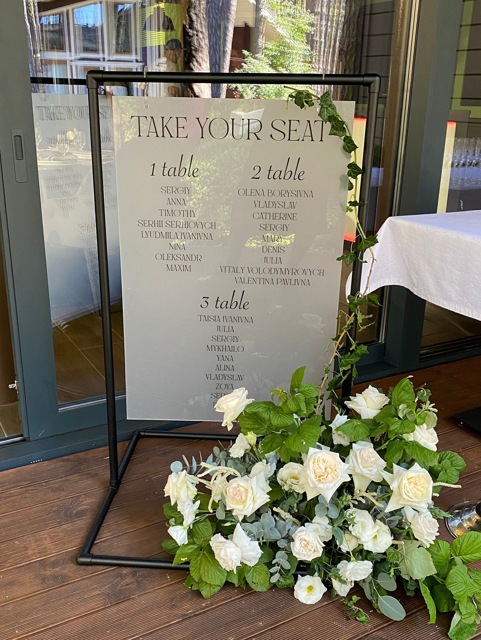 Wedding Table Stand for Acrylic Signs, Wedding Sign Holder, Wedding Bar ...