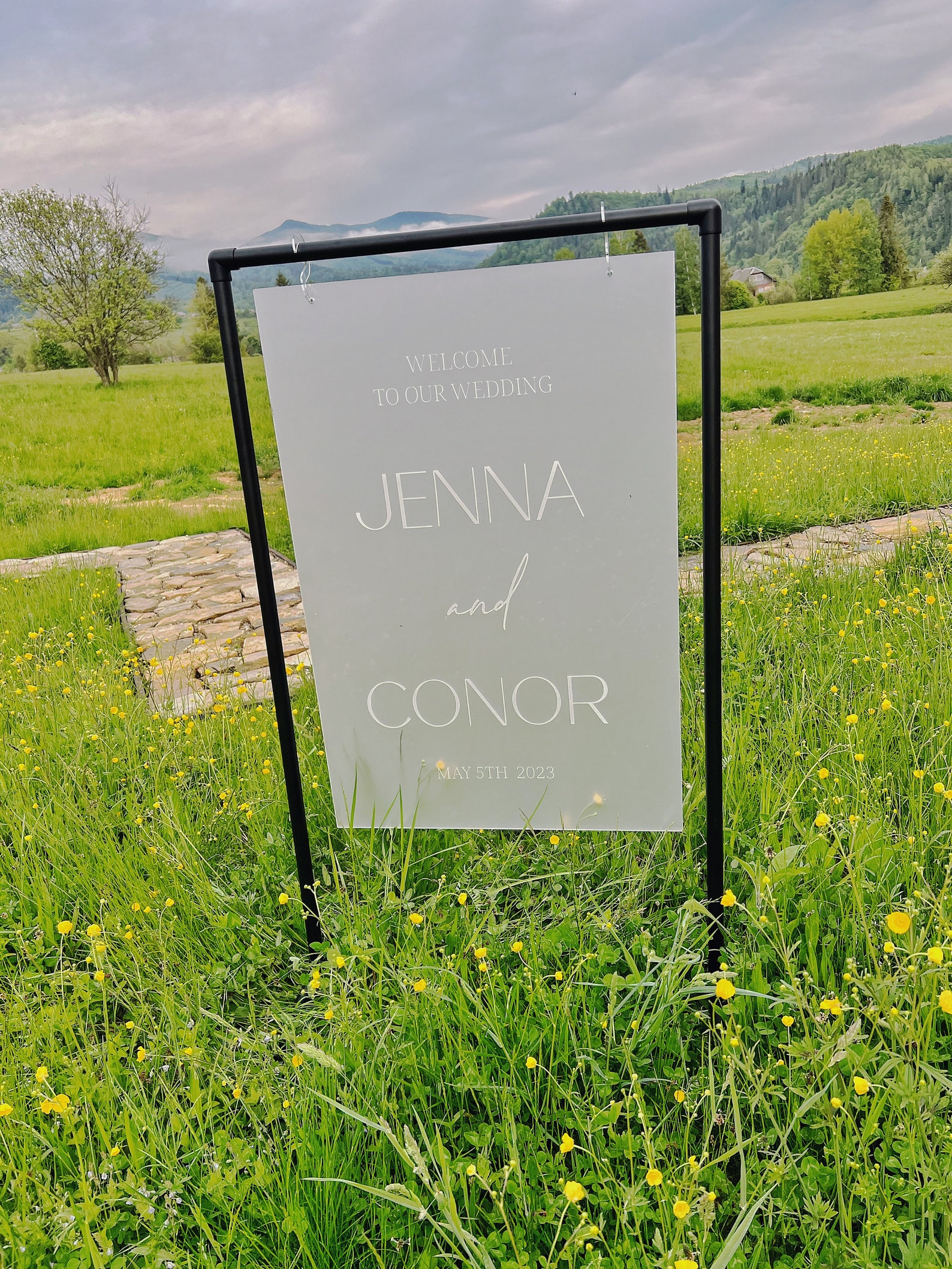 Wedding Welcome Stand, Black Metal Stand, Wedding Bar Stand, Wedding ...