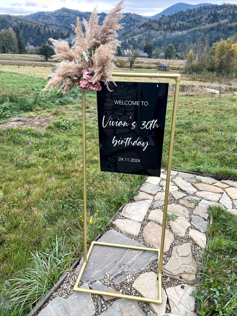 Welcome Sign for Engagement Party With Stand, Party Entrance Signs ...