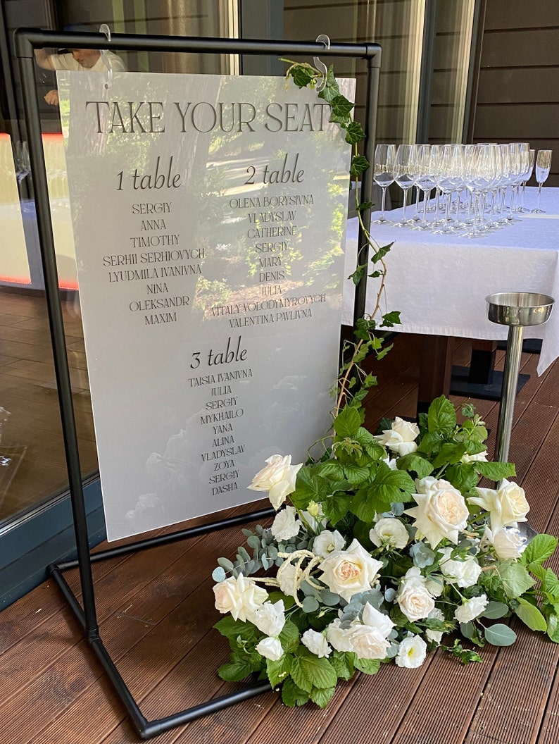 Wedding Sign Stand, Metal Event Display Stands wedding, Reception ...