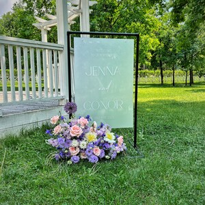 Personalized Wedding Decor, Floor Sign Holder, Wedding Welcome Frame ...