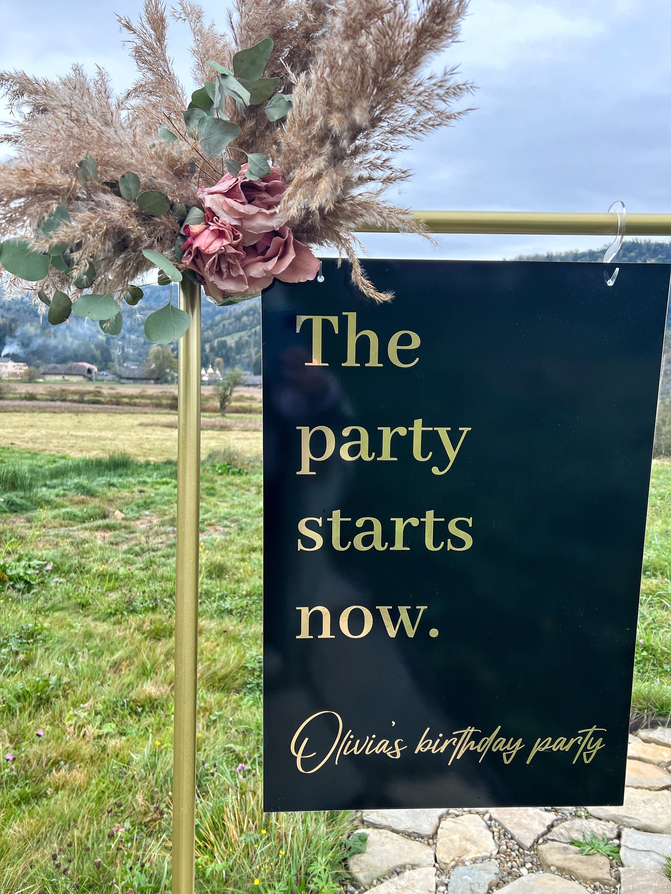 Welcome Sign for Engagement Party With Stand, Party Entrance Signs ...