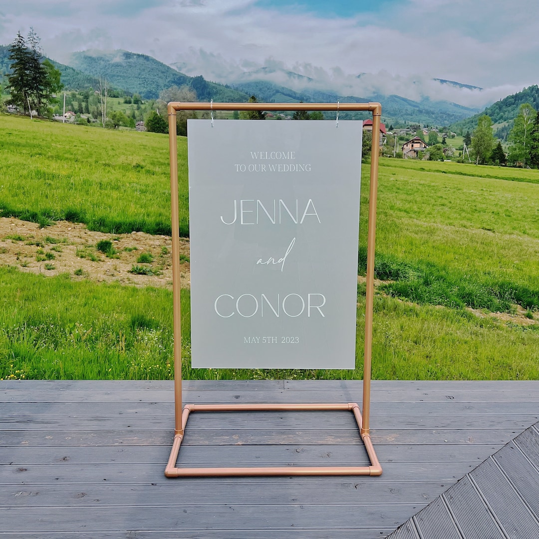 Wedding Stand for Welcome Sign, Event Sign Stand, Metal Stand, Frame ...