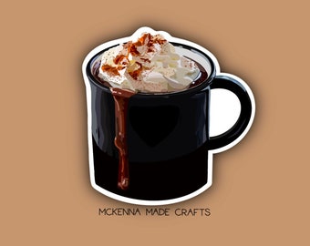 Hot Chocolate Sticker - Etsy