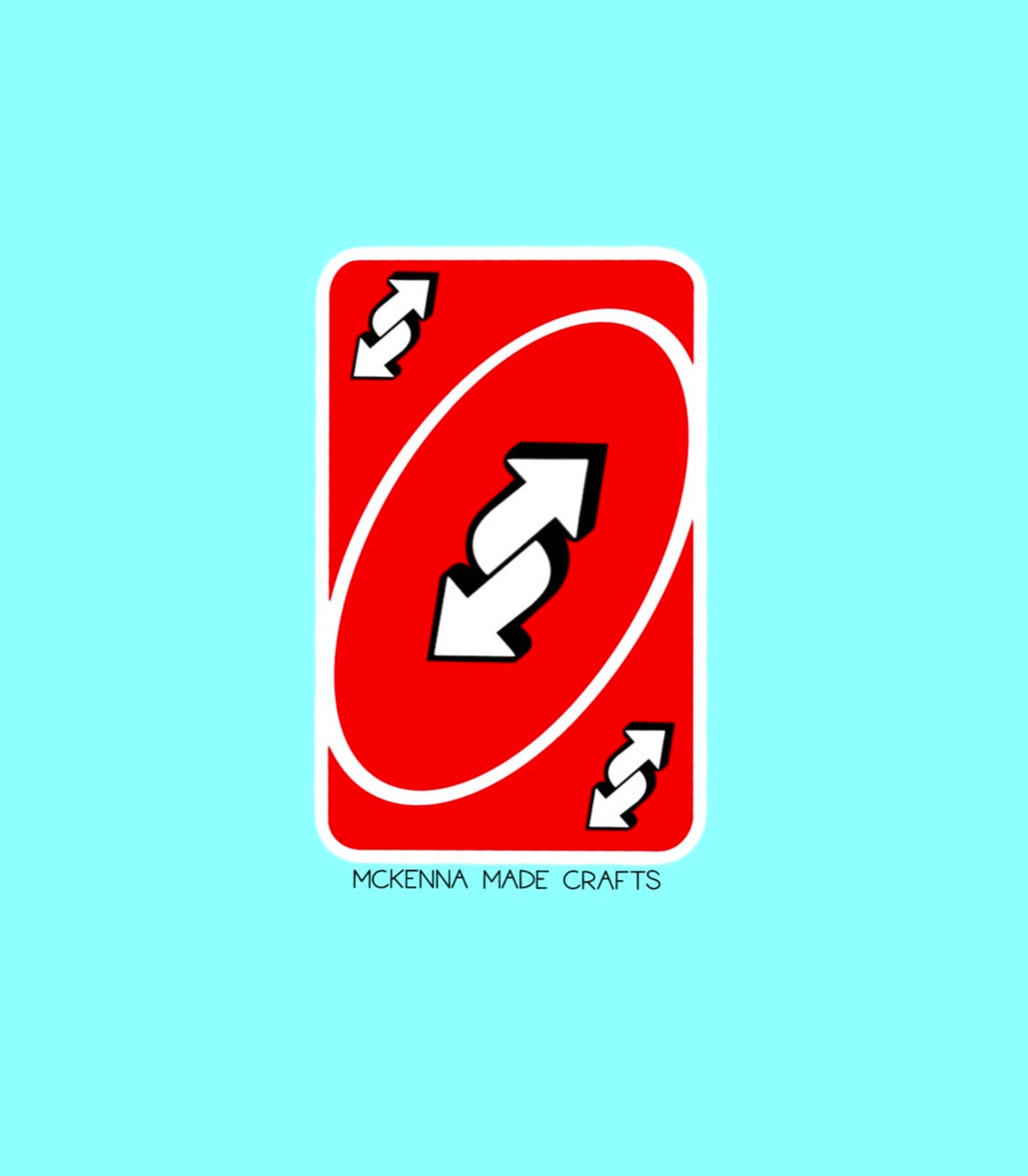 Cute Waterproof Blue/ Red/ Green/ Yellow Uno Reverse Card - Etsy