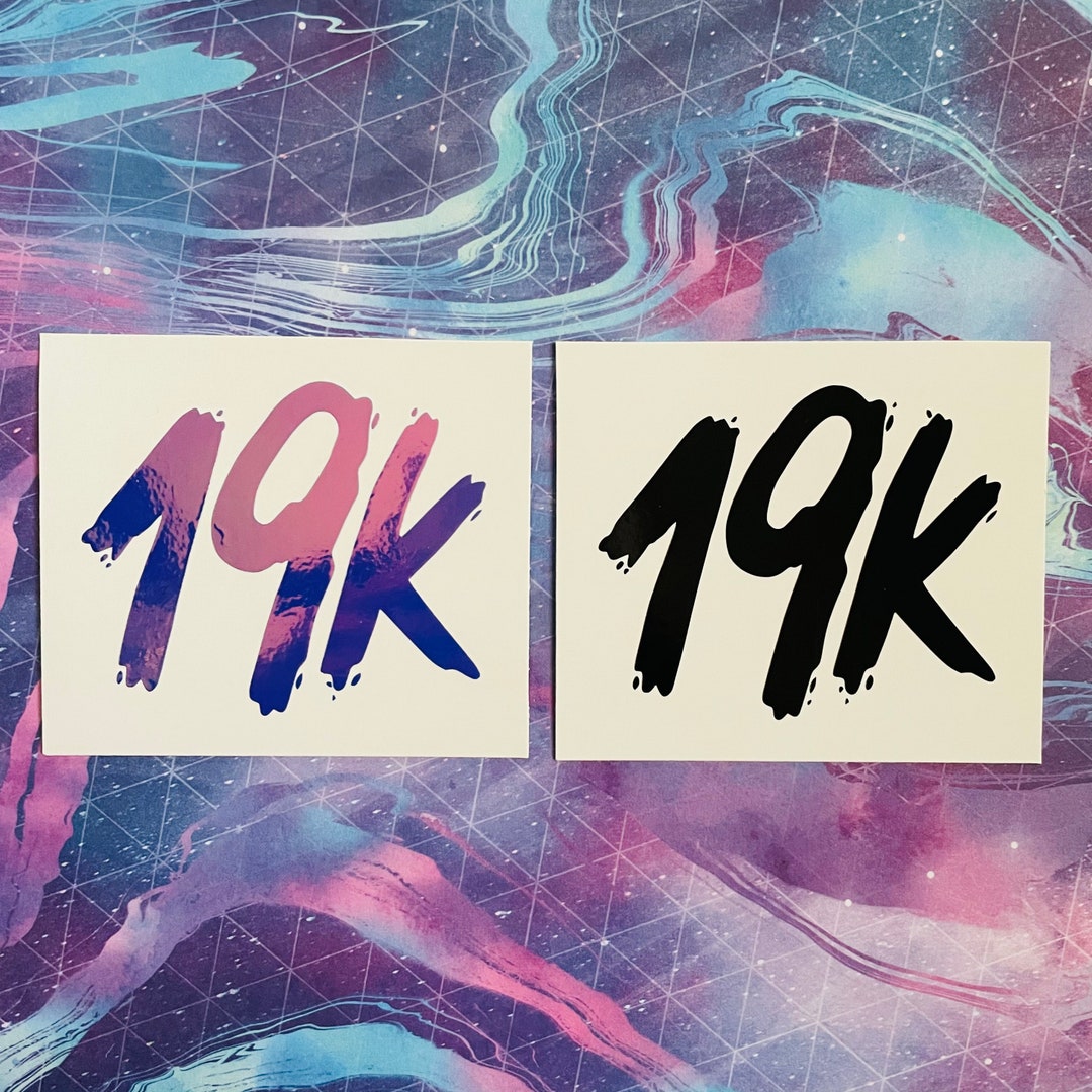 19K Label Decal / Sticker - 19K Car Decal - 19K Bumper Sticker - Edm ...