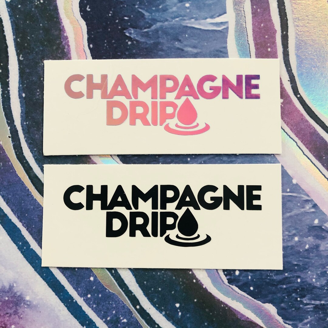 Champagne Drip Decal / Sticker - Champagne Drip Car Decal - Champagne ...