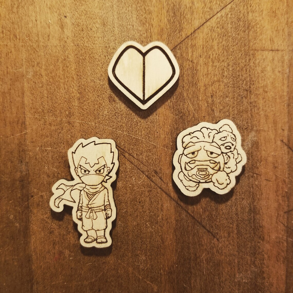 Pokemon Kanto Gym Leader Wooden Pokemon Pins | Etsy