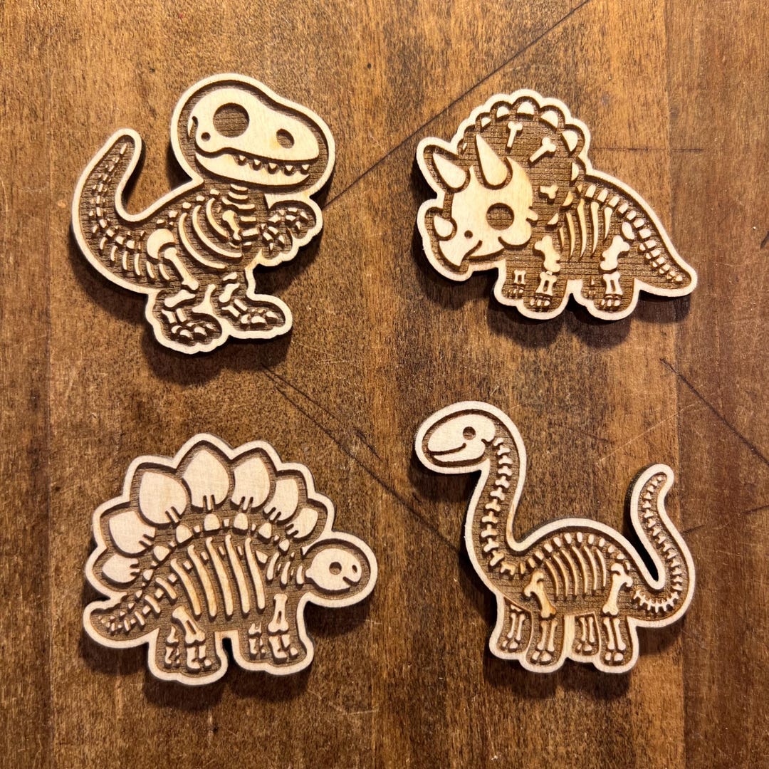 Skeleton Dinosaur Pins and Keychains - Etsy