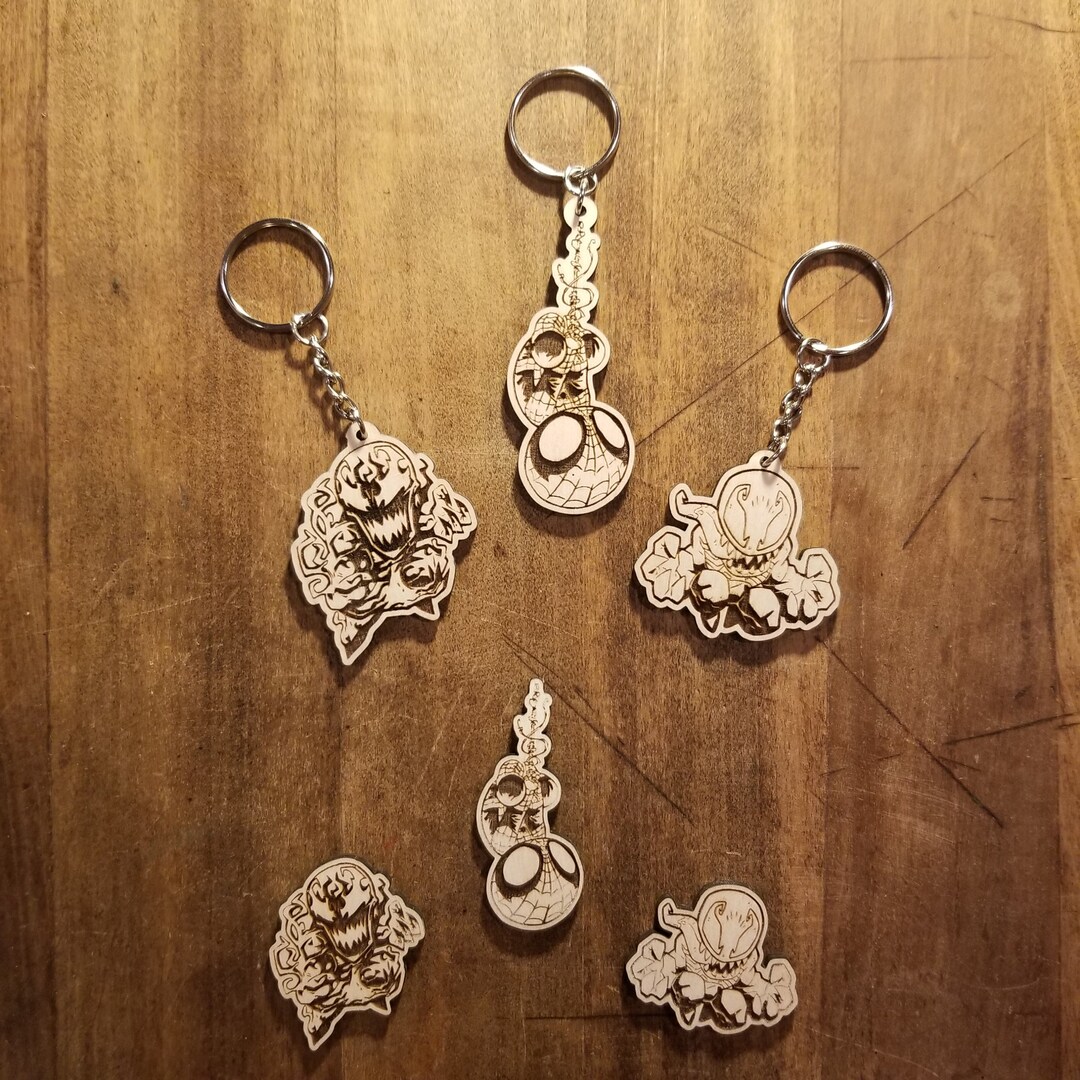 Web Slingers Wooden Keychains and Pins - Etsy