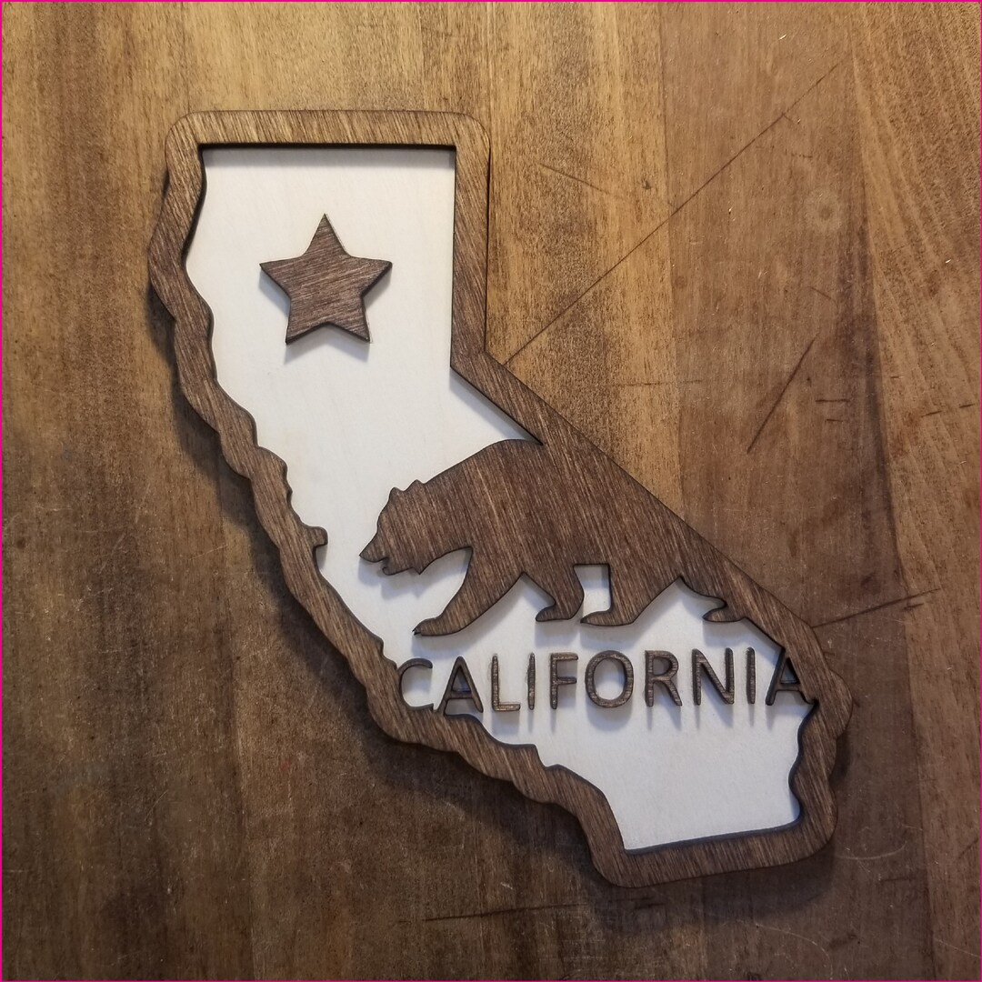 California Wooden Sign - Etsy