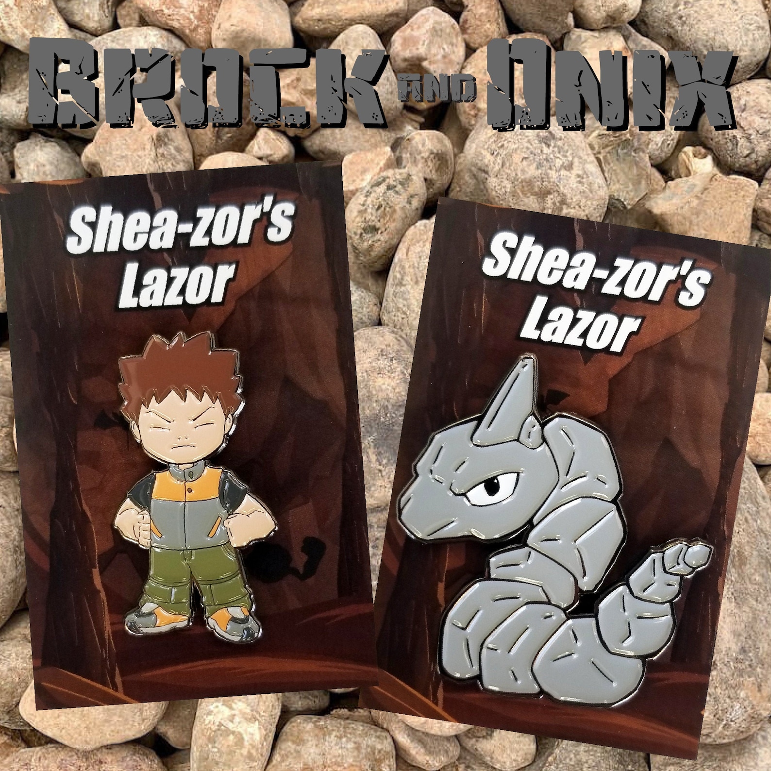 BROCK and ONIX Soft Enamel Pin Set | Etsy