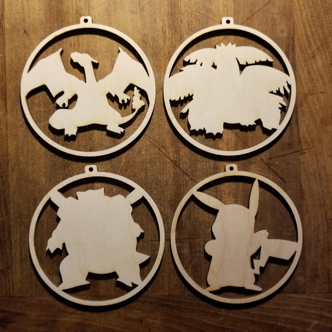 Pokemon Laser Cut Wooden Ornaments (single) - Etsy