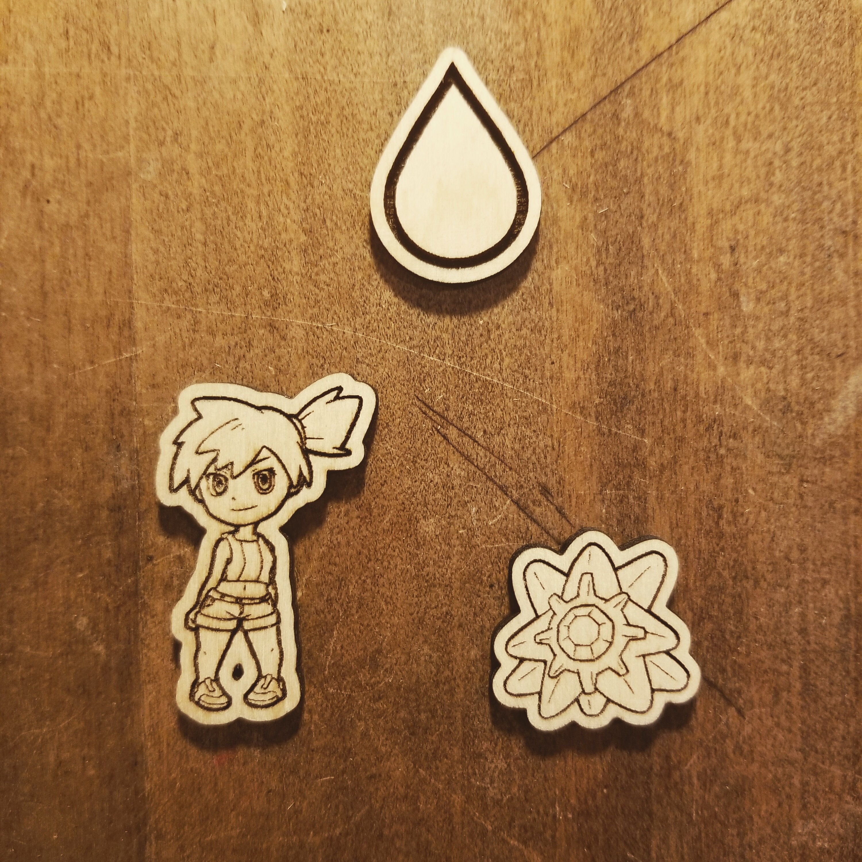 Pokemon Kanto Gym Leader Wooden Pokemon Pins - Etsy