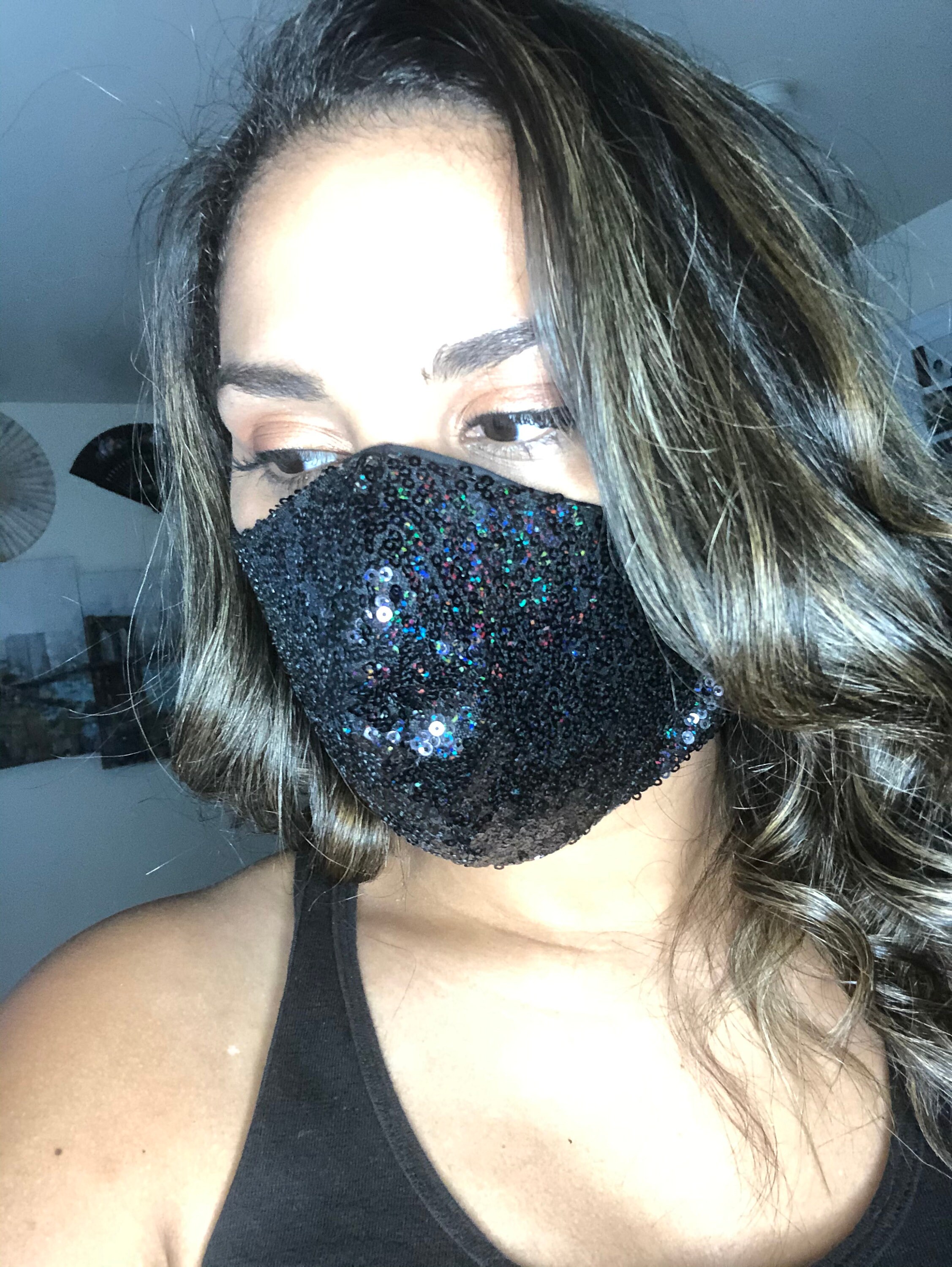 Sequin Sparkle Face Mask, Bridal Face Mask, Perfect for Special ...