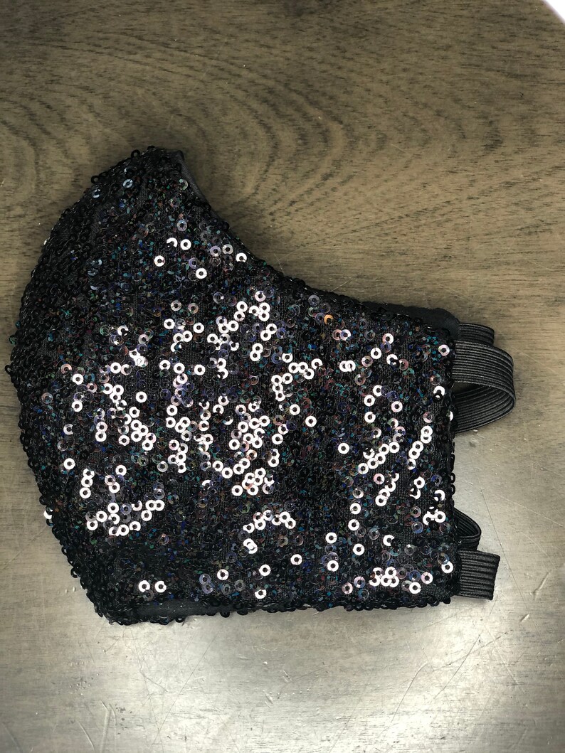 Sequin Sparkle Face Mask, Bridal Face Mask, Perfect for Special ...