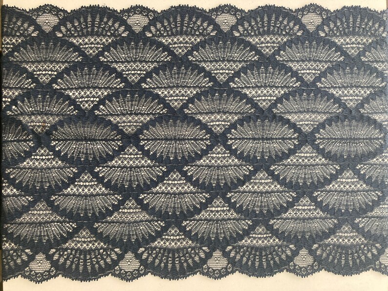 Navy Blue Scalloped Lace Trim - Etsy