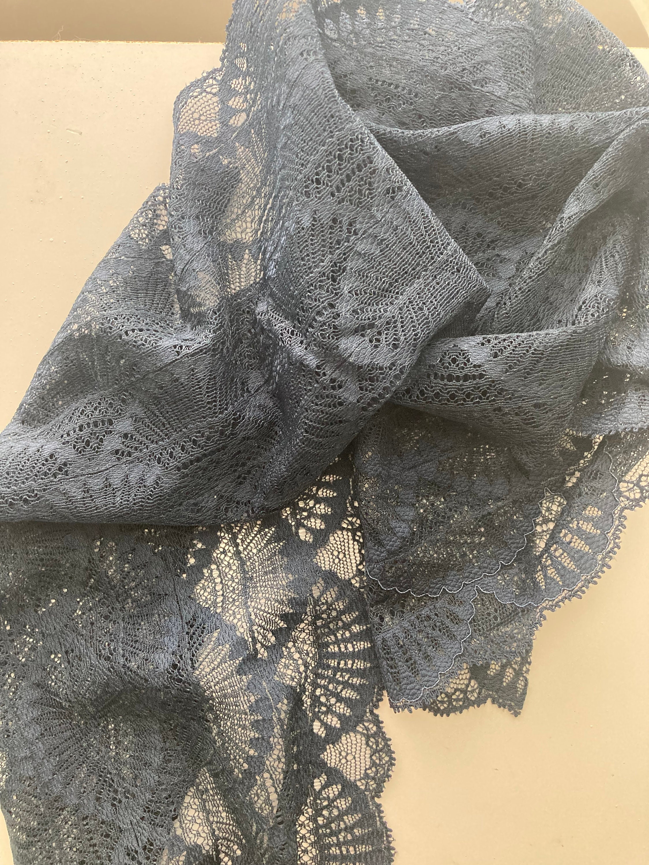 Navy Blue Scalloped Lace Trim - Etsy