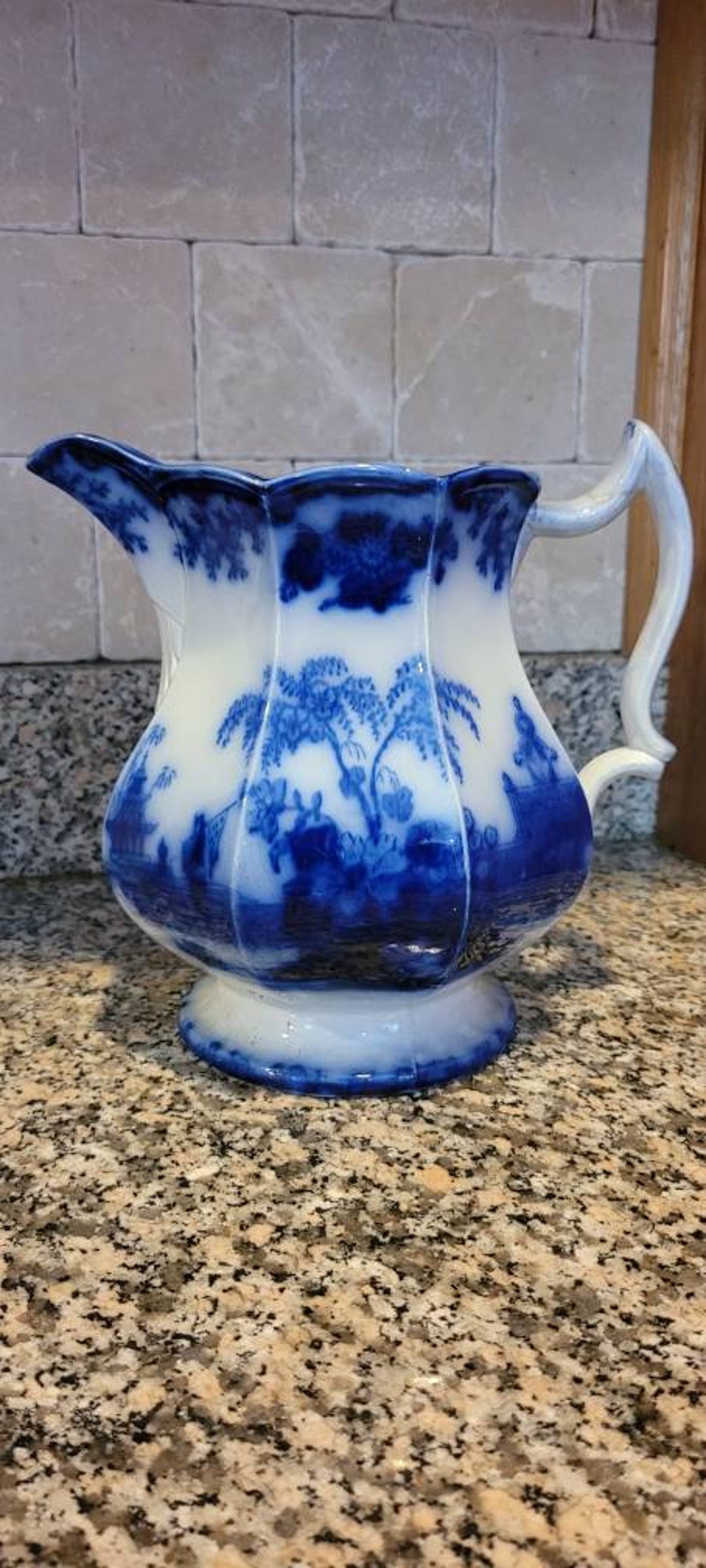 19th Century Flow Blue SCINDE 8.5 in Tall - Etsy