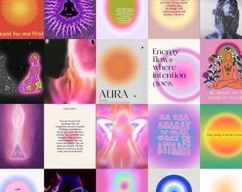 GOOD VIBES Wall Collage Kit 50/85/125/165/200 PCS Vsco, Hippie, Trendy ...