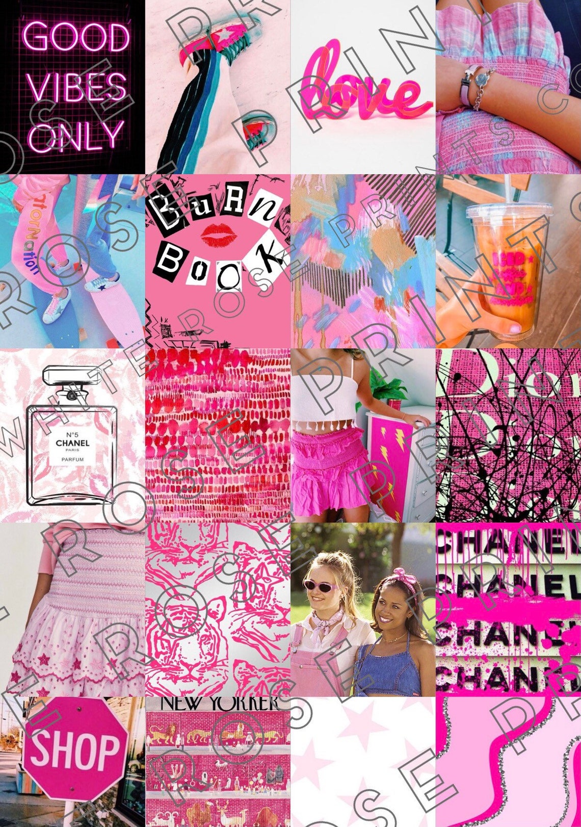 Preppy Wall Collage Kit 50 85 125 165 200 Pcs Trendy Etsy