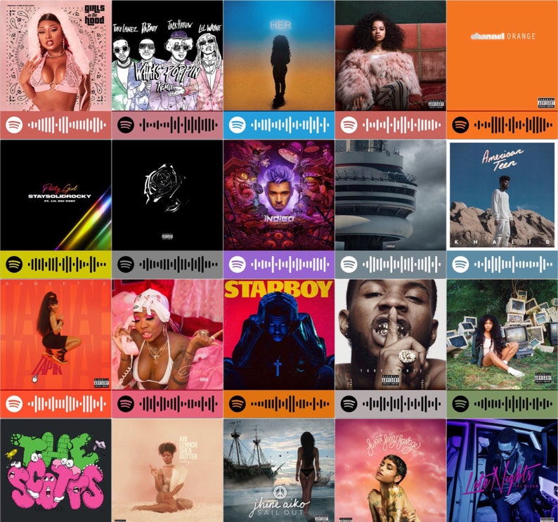 PERSONALIZED SPOTIFY Wall Collage Kit 50/85 Pcs VSCO | Etsy