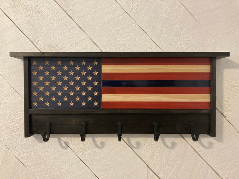 US Flag Coat Rack | Etsy