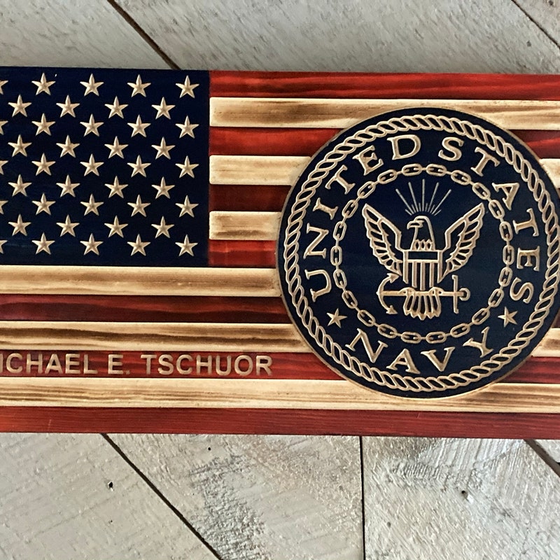 Metal Navy Logo Sign - Etsy