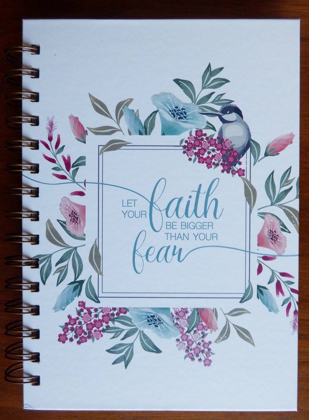 Faith Over Fear Christian Coiled Journal Notebook - Etsy