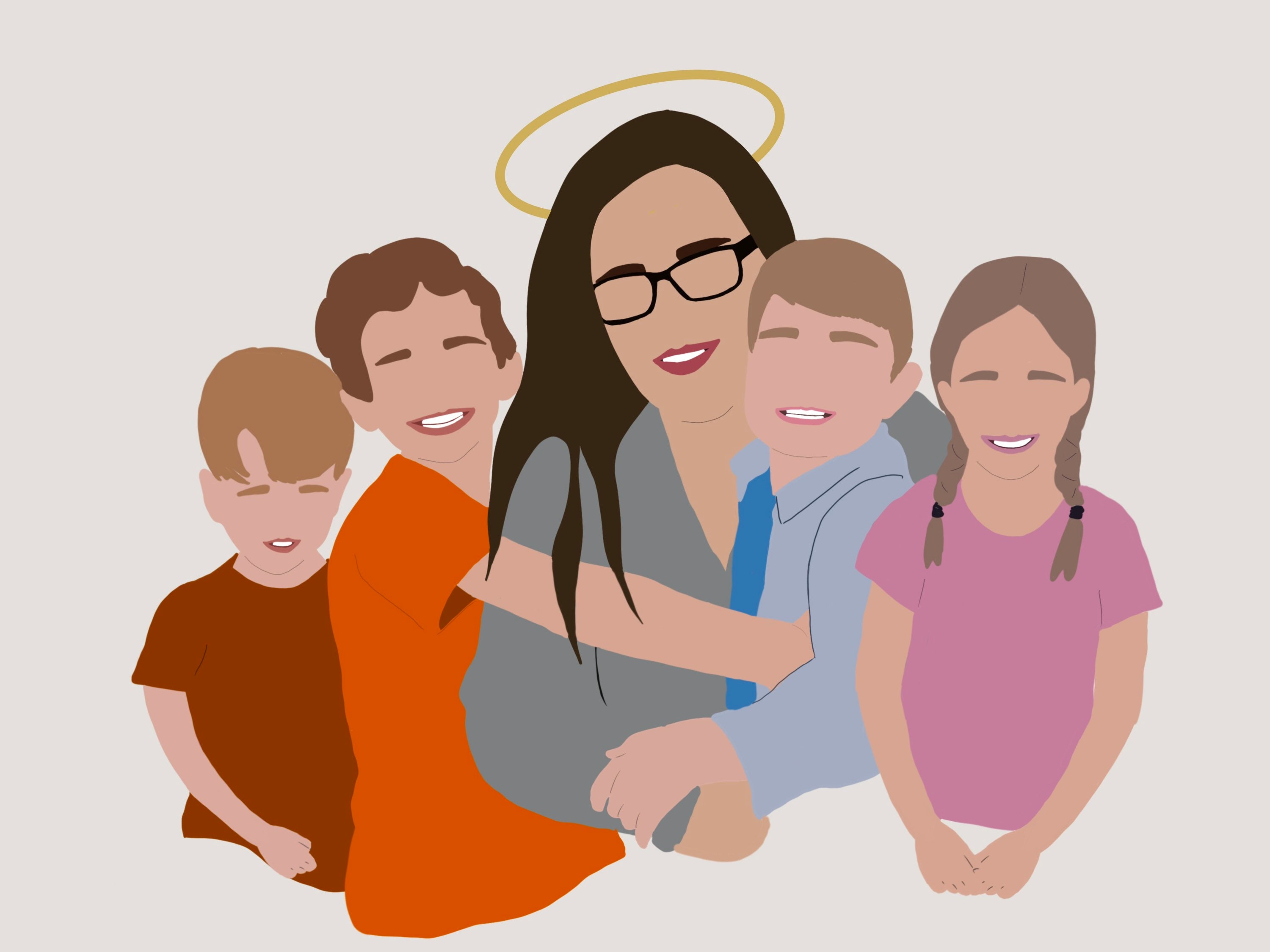 Memorial Photo Drawing Custom Digital Portrait Family Loss - Etsy