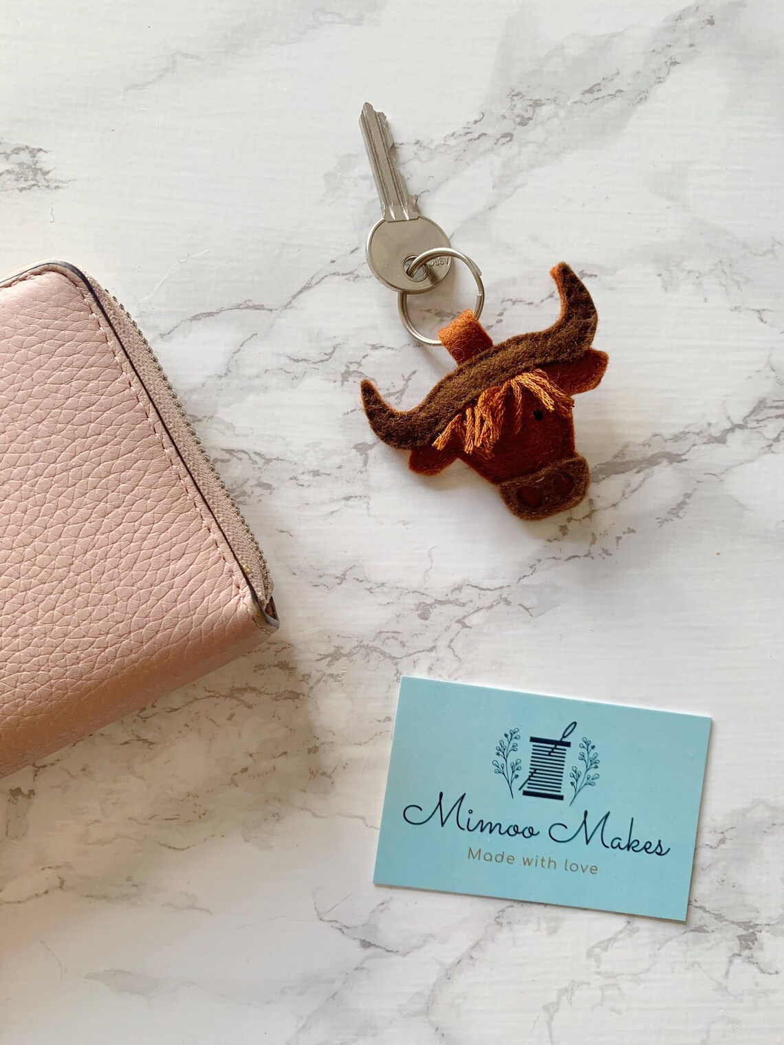 Highland Cow Key Ring Personalised Key Ring Gift - Etsy UK