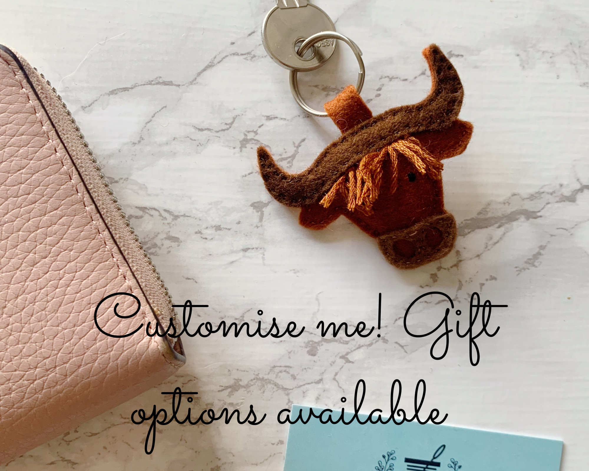 Highland Cow Key Ring Personalised Key Ring Gift - Etsy UK