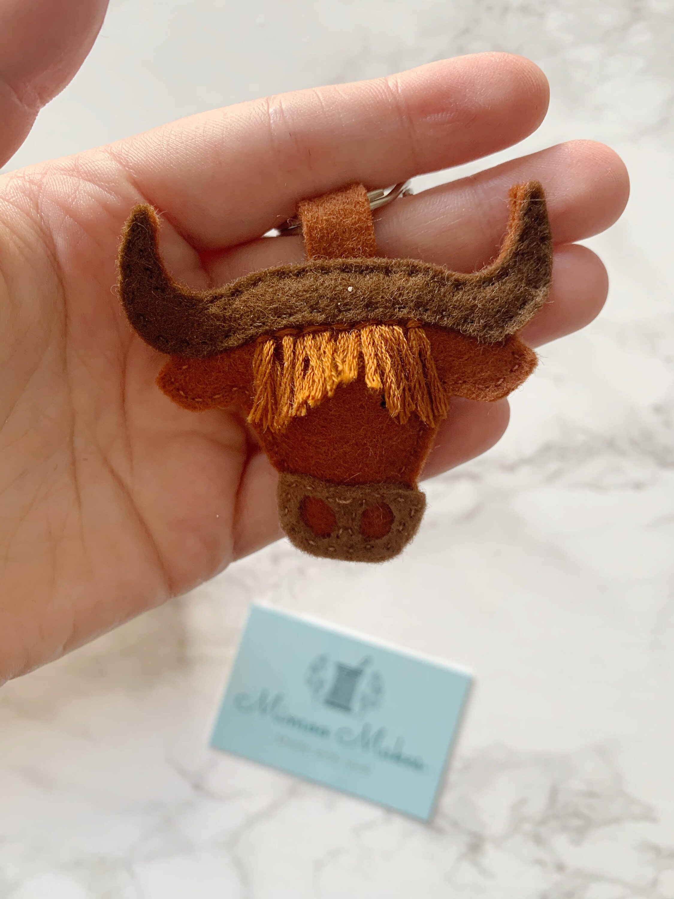Highland Cow Key Ring Personalised Key Ring Gift - Etsy UK