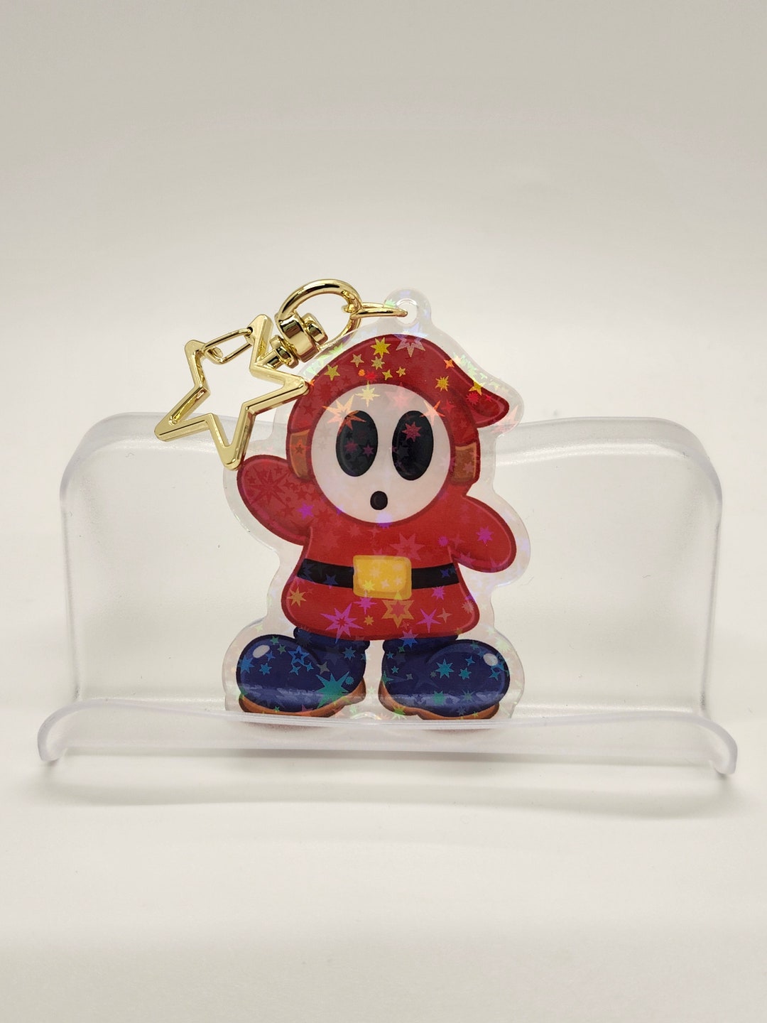 Shy Guy Holographic Keychain - Etsy
