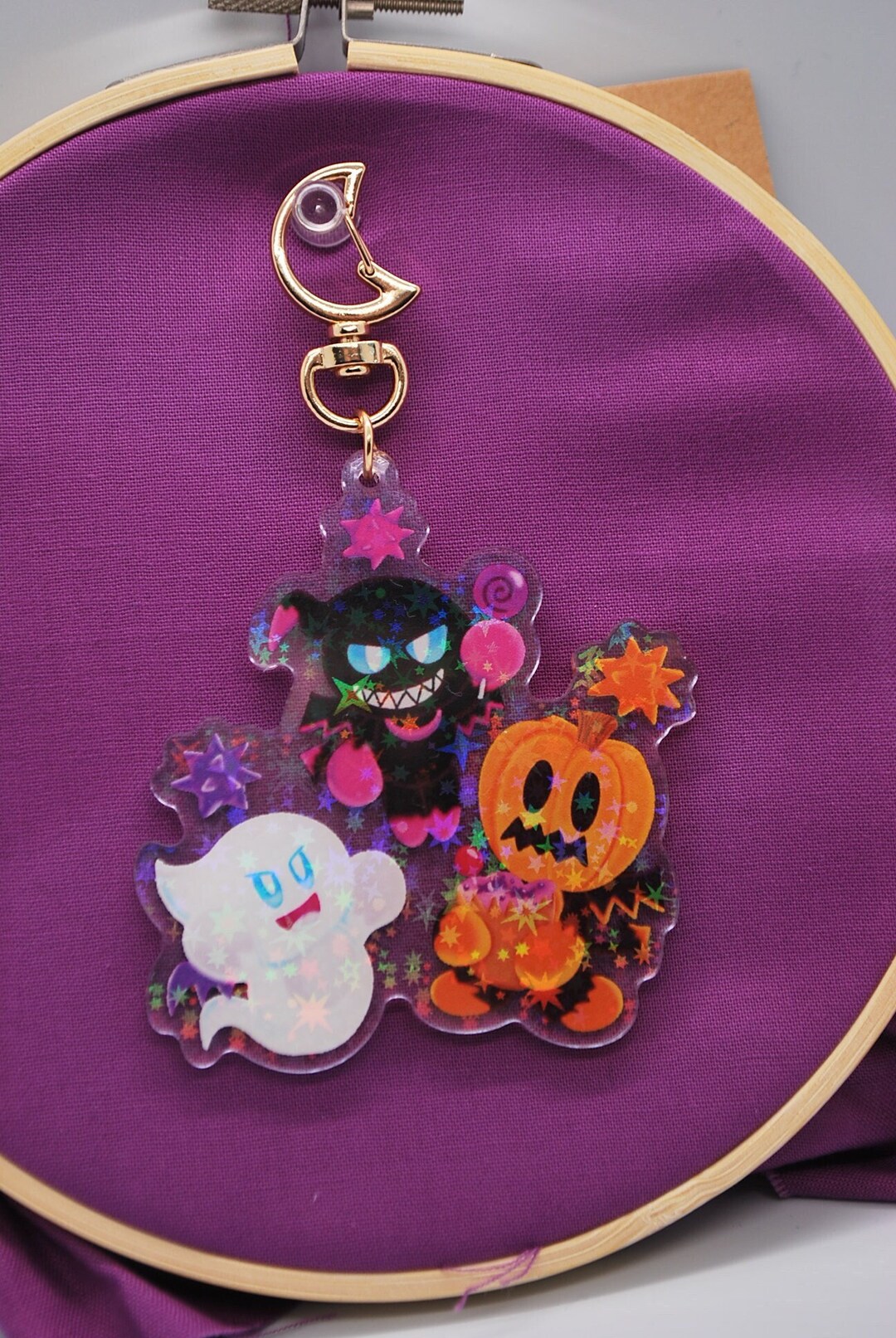 Dark Chao Holographic Keychain - Etsy