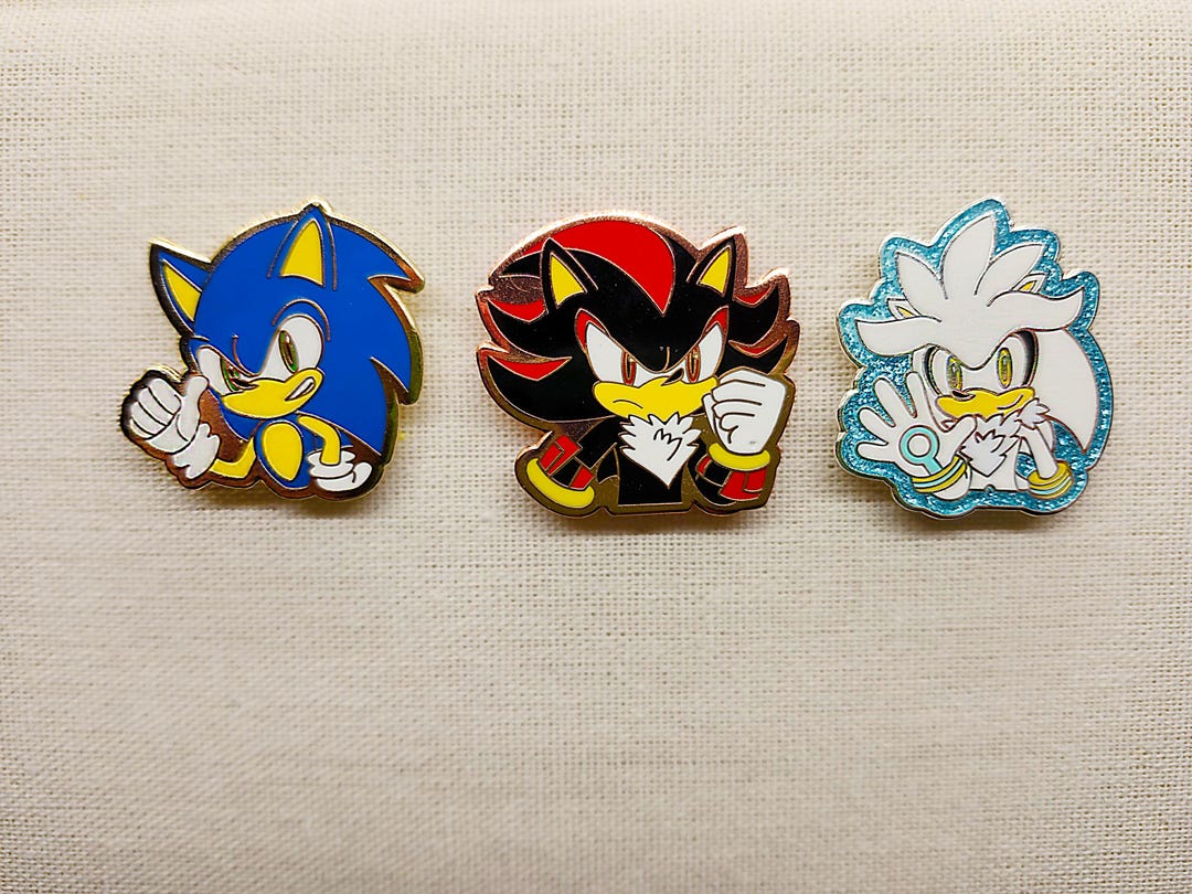 Sonic the Hedgehog Trio Pins - Etsy