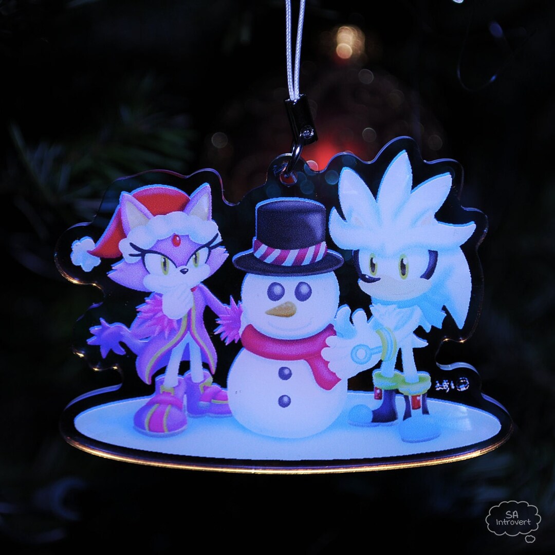 Silver and Blaze With Snowman Keychain/ornament - Etsy