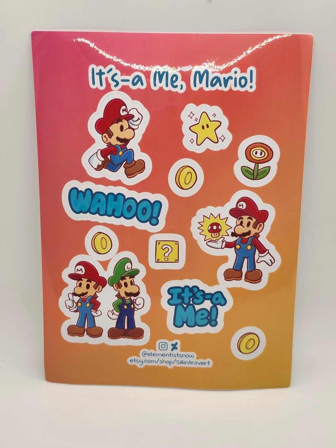 Super Mario Jumbo Sticker Sheet - Etsy