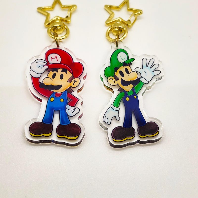 Mario Bros Keychain - Etsy