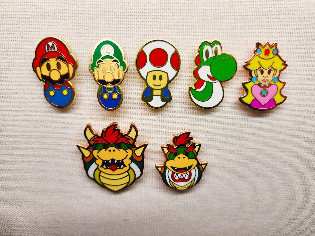 Super Mario Character Pins - Etsy