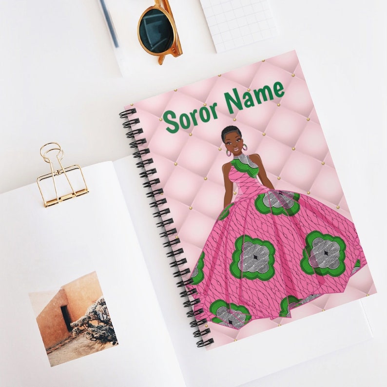 Spiral Notebook AKA Sorority Kente Inspired - Etsy