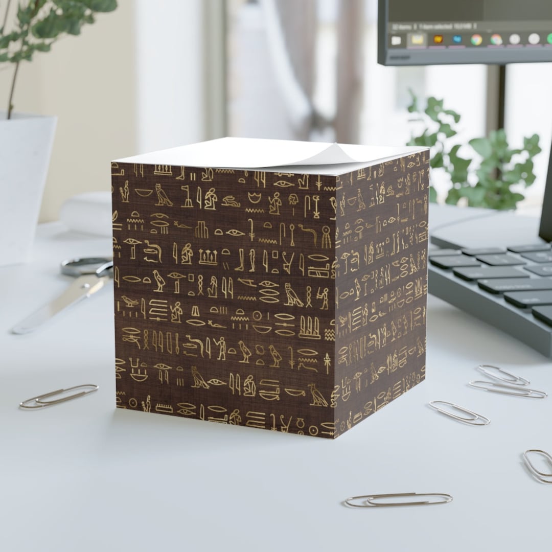 Sticky Note Pad Ancient Egypt Inspired Note Cube Office Decor Home ...