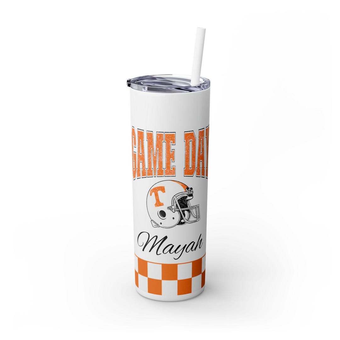 UT Vols Game Day Customized Personalized skinny Tumbler With Straw ...