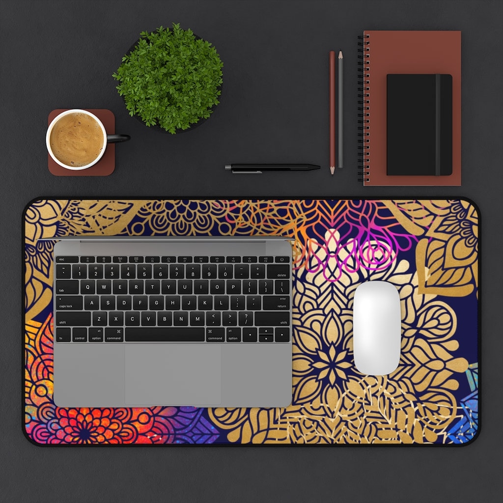 Mandala Desk Mat Home Office Decor Christmas Gift Idea - Etsy