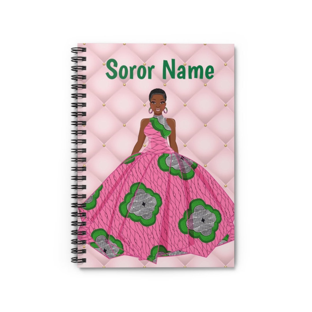 Spiral Notebook AKA Sorority Kente Inspired PERSONALIZED Ruled Lined ...